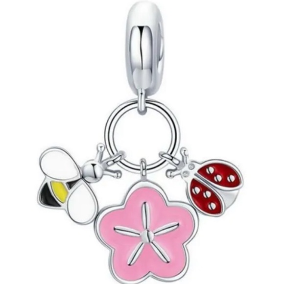 Morino | Jewelry | Bumble Bee Lady Bug Flower Dangle Charm | Poshmark